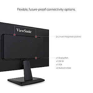 ViewSonic VA2252SM 22 Inch 1080p LED Monitor DisplayPort DVI and VGA Inputs for Home and Office,Black