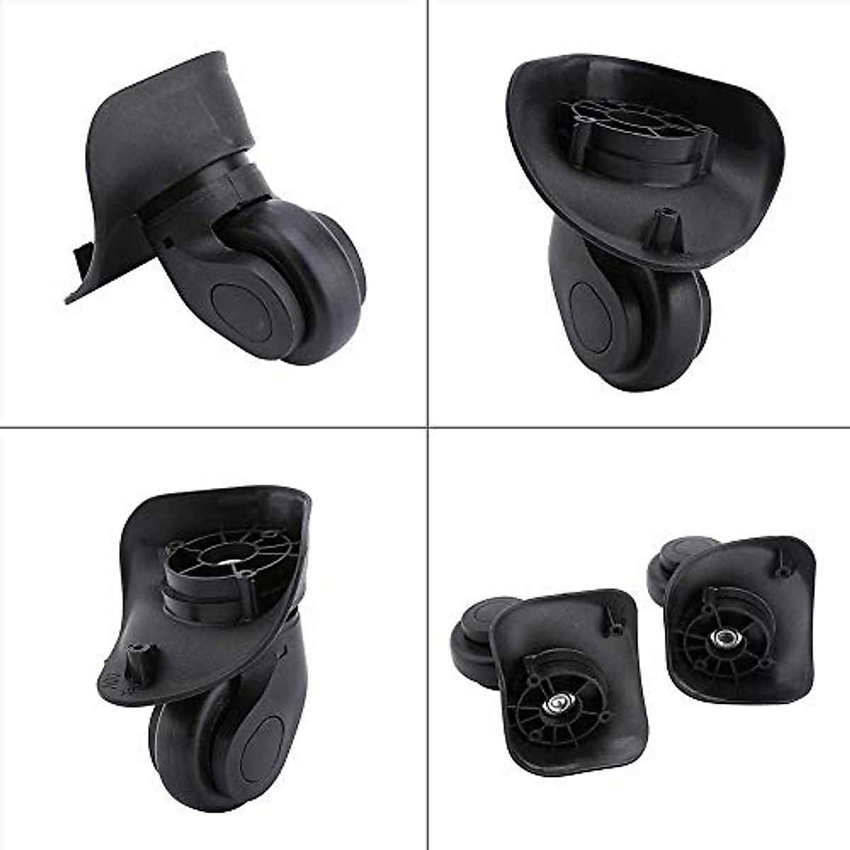 Suitcase Wheels 1 Pair, Luggage Wheels Suitcase Replacement Wheels for Luggage Suitcase Trolley (W041-2 S)