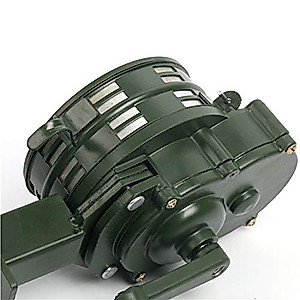 YaeGarden Base Mount Air Siren Alarm Air Raid Sirens Manual Crank Siren 110±2dB Base/Table Mount Hand Crank Manual Operated Metal Alarm/Siren (Air Raid)