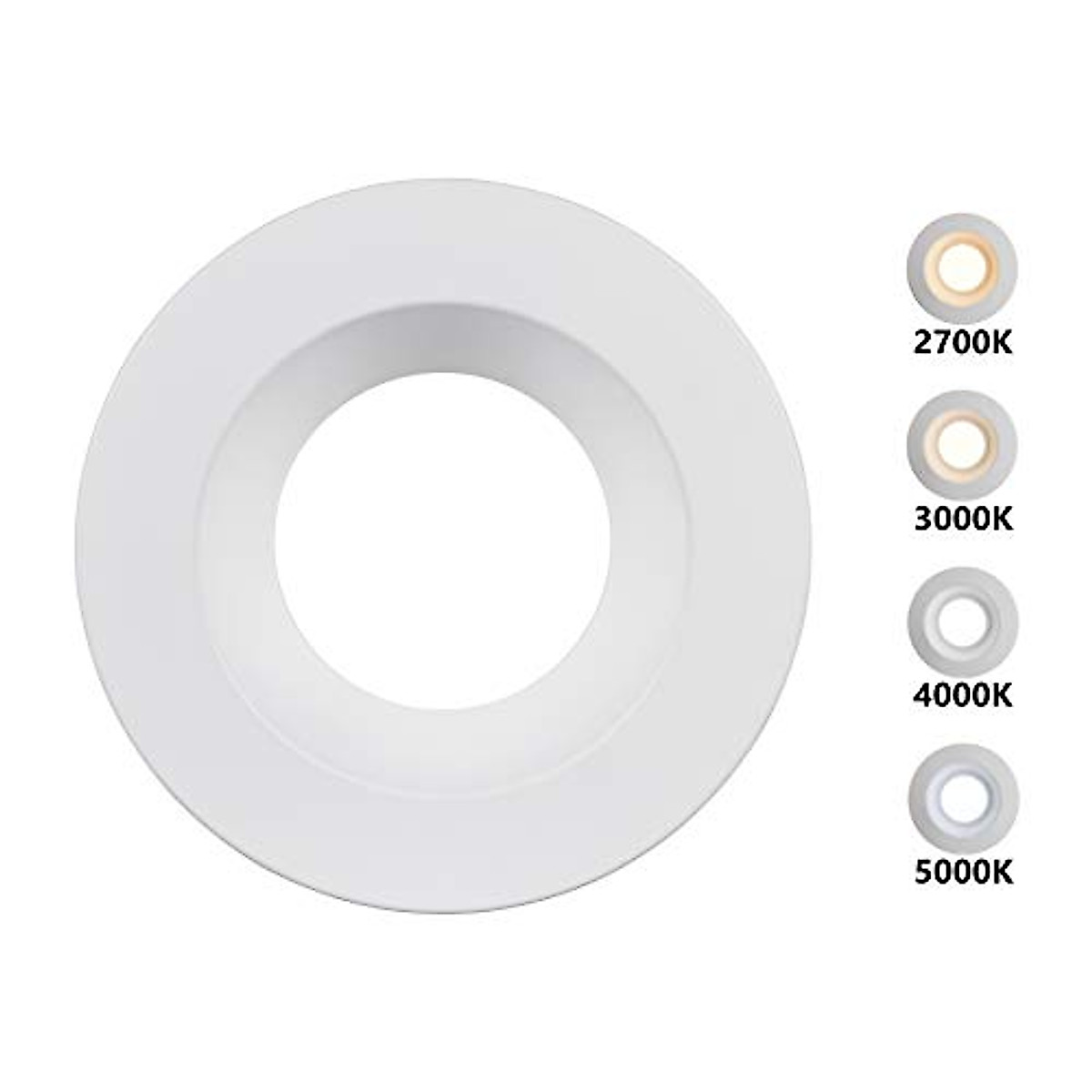 NICOR Lighting DLR565121203KWH LED Downlights, 1 Count (Pack of 1), White