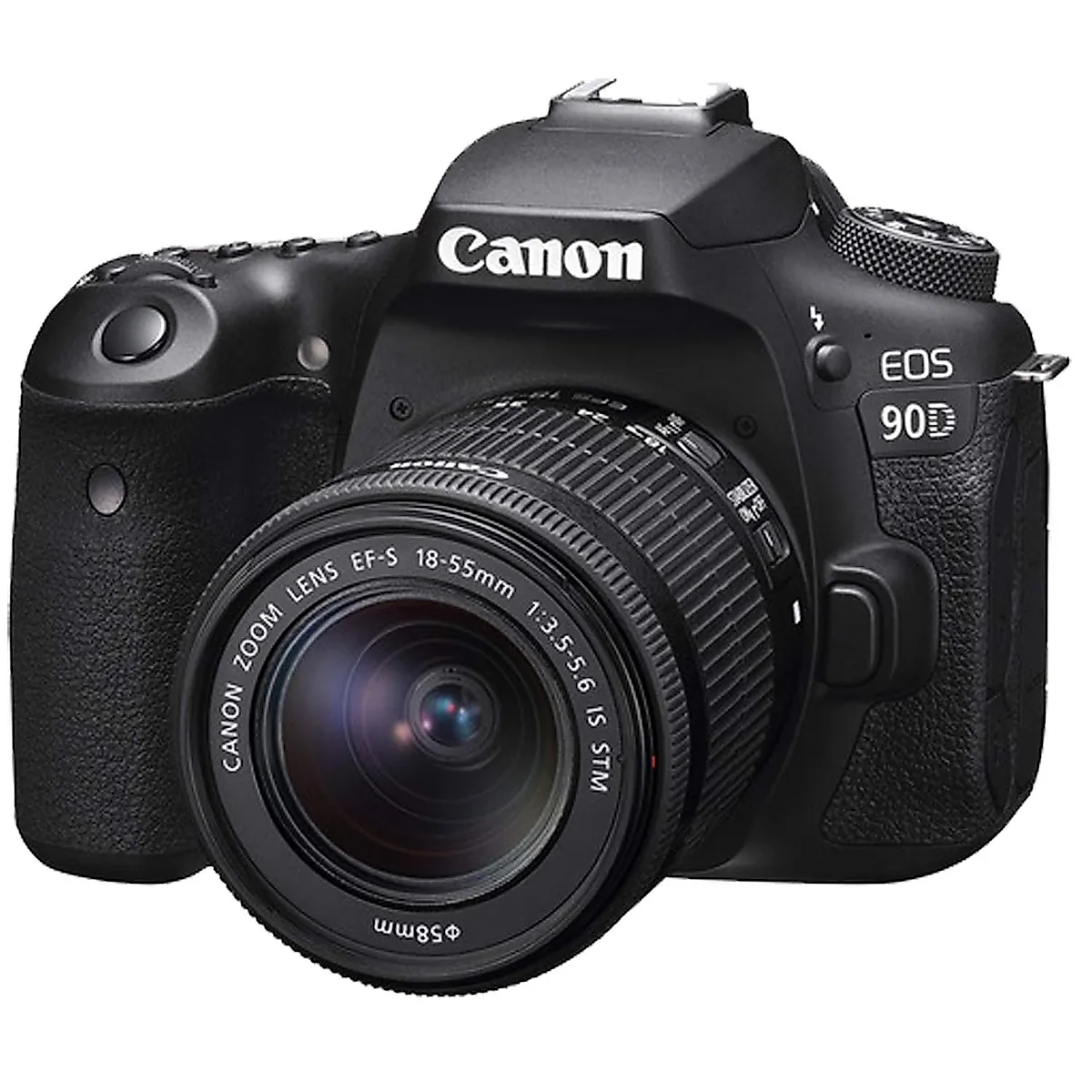 Canon EOS 90D DSLR Camera with EF-S 18-55mm f/4-5.6 is STM Lens + 2pc 64GB Memory Cards + Filters + Backpack Case & More