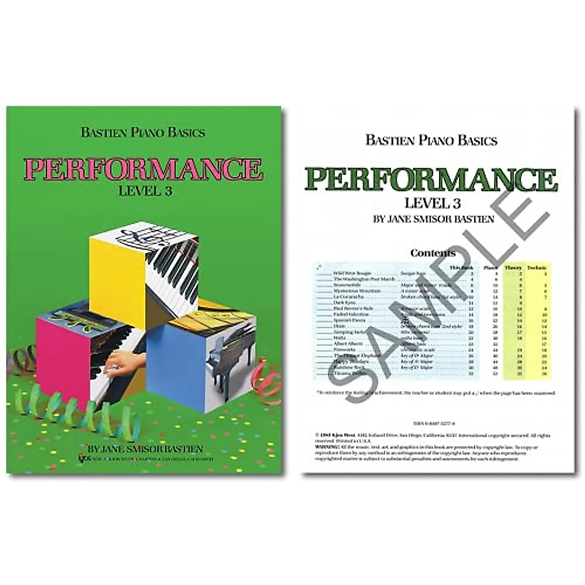 Bastien Piano Basics Level 3 Learning Set By Bastien - Lesson, Theory, Performance, Technique & Artistry Books & Juliet Music Piano Keys 88/61/54/49 Full Set Removable Sticker 3