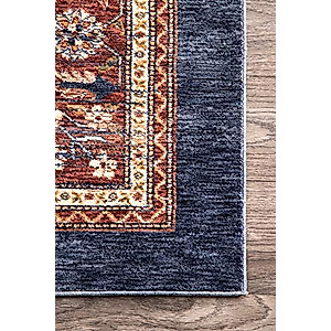 nuLOOM Temptation Floral Persian Area Rug, 3' x 5', Navy