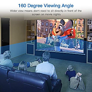 Motorized Projector Screen 100 inch 16:9 HD Diagonal Indoor and Outdoor Electric Move Screen with Remote Control for Family Home Office Theater, Black