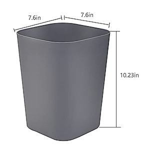 Bathroom Trash Can,Gereen 2 Gallon Small Trash Can,Square Trash Bin Wastebasket for Bathroom Bedroom Kitchen Countertop Under Sink (Pack of 2, White+Gray)