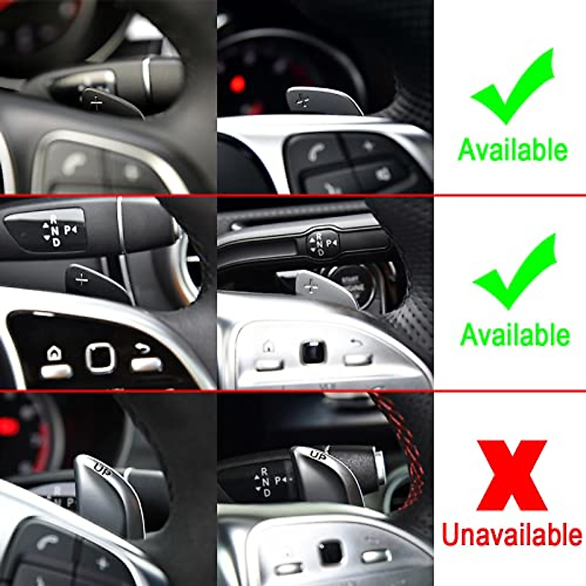 QUNINE for Mercedes Benz GLC CE Class X253 W205 W213 MB FLAC 292 W166 W167 Car Steering Wheel Paddle Shifter