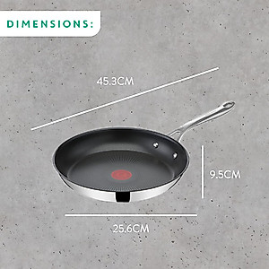 Tefal Cook's Direct Frying Pan, 24cm, Jamie Oliver, Stainless Steel