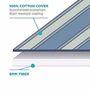 HOMZ 1915078 Premium Standard Width Ironing Board Cover and Pad, Taupe/Brown/White Pattern