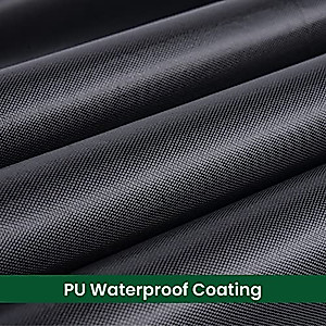 Mrrihand Round Patio Table Cover - Heavy Duty Outdoor Furniture Cover Waterproof Patio Furniture Covers for Outdoor Furniture Set, 84"DIAx28"H, Black