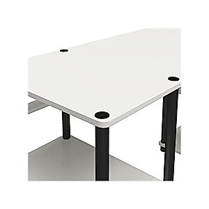 Ameriwood Home Condor Toolless Double Pedestal Computer Desk, White