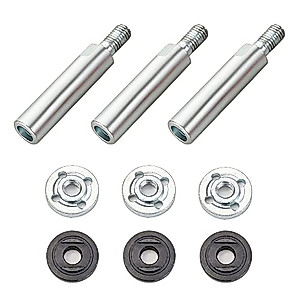Grinder Extension Shaft, 3pcs Angle Grinder Extension Connecting Rod, Thread Rotary Extension Shaft Set, Angle Grinder Extender Lengthen Rod for 3/8" (Metric M10) Thread Arbor