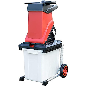 ADOVZ 2500W Wood Chipper Electric Garden Shredder Multifunctional Low Noise Electric Wood Leaf Branch Shredder Garden Tool with 50L Collecting Box,Chippers +10M Power line
