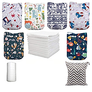 DoDo Bear Baby Cloth Diapers One Size Adjustable Washable Reusable for Babies(Color10)