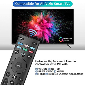 【Pack of 2】 Replacement Remote for Vizio Smart TV, Compatible with All Vizio TVs D-Series E-Series M-Series V-Series P-Series SmartCast HD 4K VIZIO Smart TVs