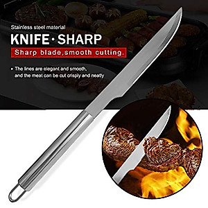 SDLQY-BBQ Grilling Tools Set - Stainless Steel Grilling Accessories with Free Portable Bag. (5PCS)