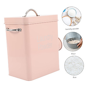 Alipis Box Washing Powder Bucket Laundry Powder Organizer with Lid Powder Laundry Container Home Supplies Laundry Powder Box with Scoop Scoop Laundry Powder Box Small