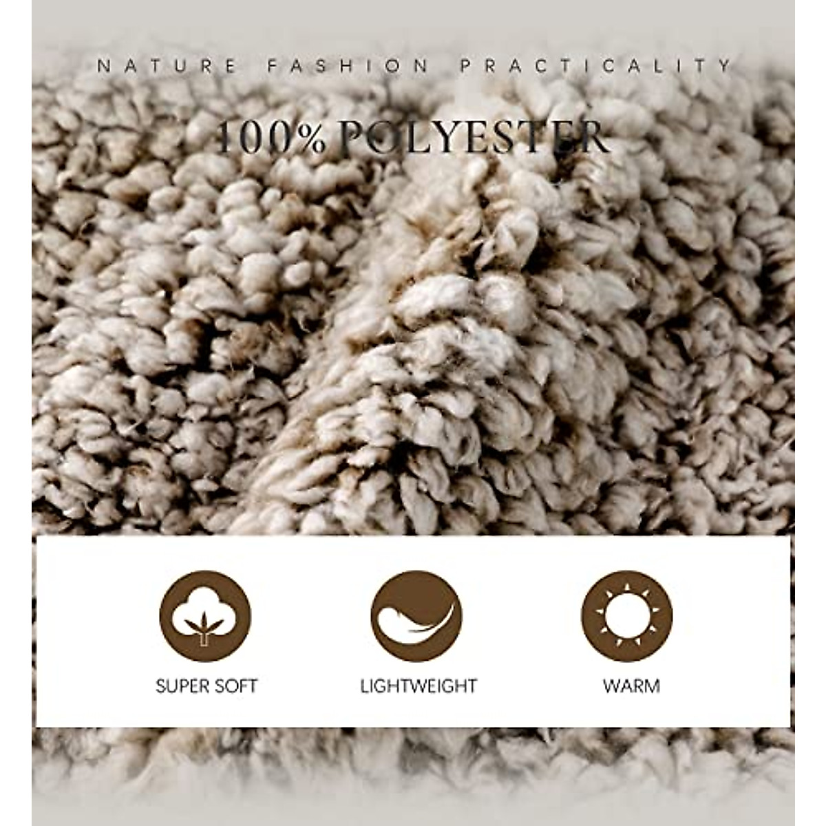 Les umes Women's Zipper Sherpa Pullover Fuzzy Fleece Sweatshirts Jacket Winter Oversized Outwear Coat Brown 2XL