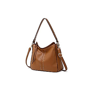 Montana West Hobo Bag for Women Designer Ladies Bucket Purse Handbags Chic Shoulder Totes Bag,B2B-MWC-128-BR
