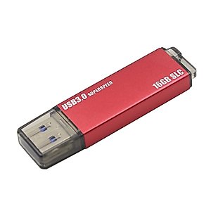 Enterprise Level SLC SSD USB Flash Drive USB3.0 Positive high-Speed Super Long Life Full Single-Level Cell NOT SLC Cache (16GB, RED)