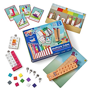 hand2mind Numberblocks MathLink Cubes 11-20 Activity Set, 30 Numberblocks Activities Linked to TV Episodes, 155 NumberBlocks MathLink Cubes, Numberblocks Toys, Math Cubes, Homeschool Supplies
