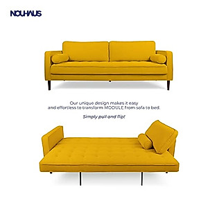 Nouhaus Module, Sleeper Sofa Bed Couch. 7ft Luxury Convertible Sofa Futon Bed with No Roll Together Latex. Pull Out Couch Bed for Bedroom Couch, Small Apartment Furniture Sofas or RV Couch