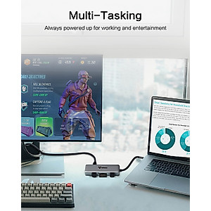 GONEO 8 in 1 USB C Hub Multiport Adapter,USB C Docking Station with 4K HDMI Port, 3 USB Ports,SD/TF Card Reader,USB C Dongle for Dell/MacBook Pro/MacBook Air/HP XPS/Lenovo Laptops