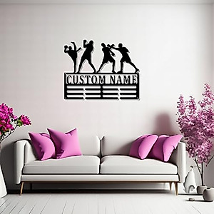 Custom Boxing Medal Holder, Personalized Boxing Player Name Medal Hanger, Boxing Medal Display Awards Sign, Custom Boxing Player