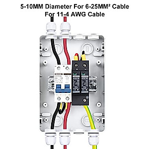 DIHOOL Outdoor Circuit Breaker Box, Solar Isolator Disconnect Switch 40 Amp Breaker DC 500V