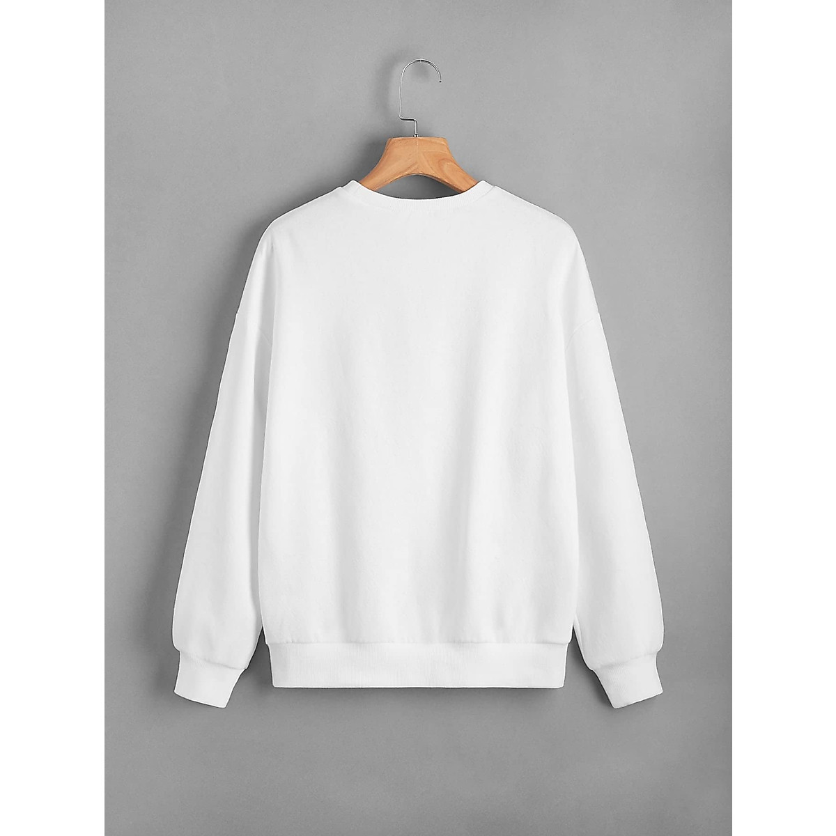 SOLY HUX Girl's Cute Graphic Sweatshirt Letter Print Long Sleeve Crewneck Pullover Tops White 14Y