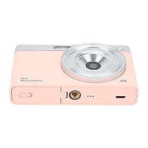 Digital Camera, 4K Digital Camera 2.88in IPS HD Mirrorless Camera AF Autofocus 16X Zoom 50MP Camera for Macro Shooting (Pink)