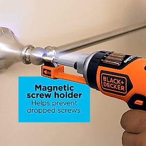 BLACK+DECKER 4V MAX Cordless Screwdriver with Screw Holder, SmartSelect (LI4000)