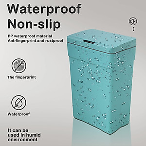 13 Gallon Trash Can, Automatic Kitchen Trash Can with Motion-sensing Lid, Touchless High-capacity Garbage Can Rectangular Trash Can with Lid, Plastic Garbage Cans for Kitchen Bathroom Bedroom Office