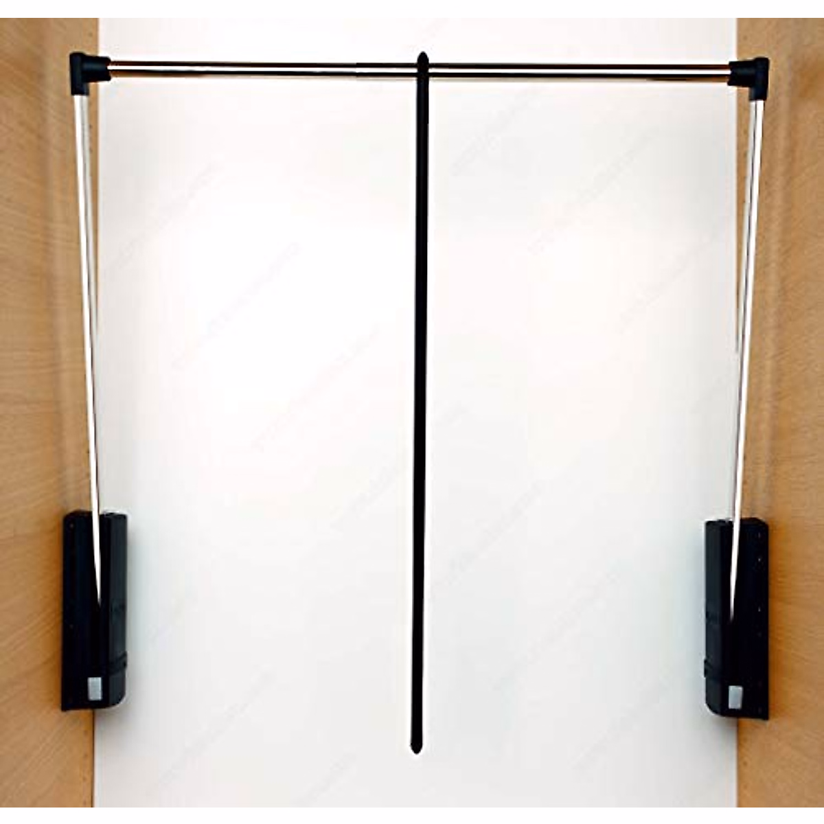 Servetto ClosetPro Soft-Close Wardrobe Lift Expanding Steel Tubing with Black Plastic Housing, 22 lb Weight Rating, Made in Italy (24 1/2" - 33 1/2")