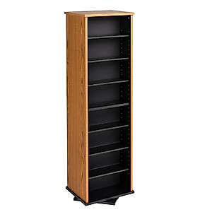 Prepac Two-Sided Spinning Tower Storage Cabinet, Black