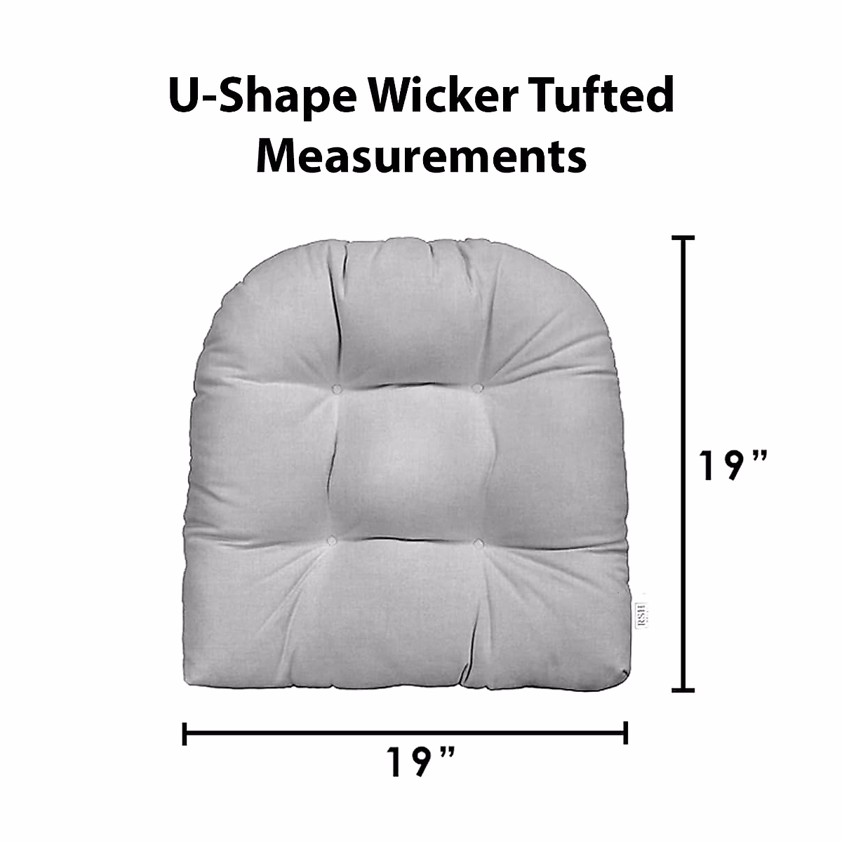 RSH Decor: Tufted U-Shape Wicker Seat Cushions Set of 2 | 19” x 19” | All-Weather Spun Fabric | Water-Resistant | Outdoor Chair Cushions for Patio Furniture | Eastman Berry Red Paisley