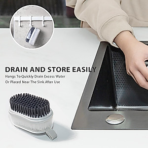 Lumkew Vegetable Brush Scrubber with Soft & Hard Bristle, Mushroom Potato Scrubber Brush with Comfortable Cover, Veggie Fruit Cleaning Brushes, 2Pcs