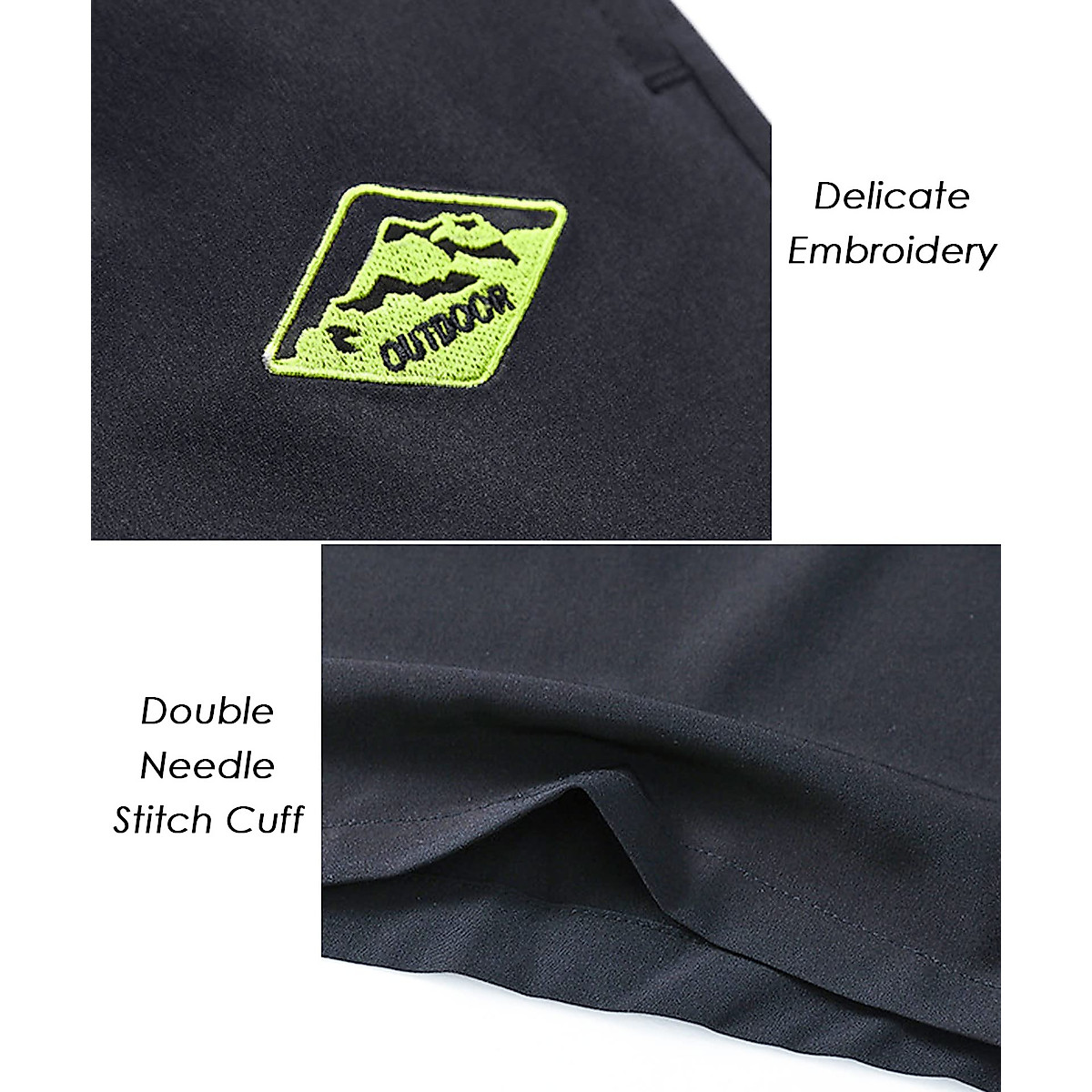 XinYangNi Men's Casual Shorts for Summer Elastic Waist Quick Dry Lightweight Cargo Shorts for Hiking Fishing Dark Grey US 34-36