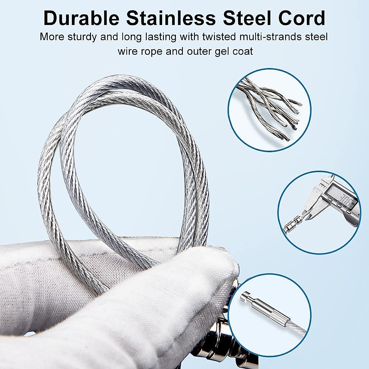 Window Safety Locks Self Adhesive AOSITE 2 Pack Baby Window Restrictor with Key UPVC Window Locks Child Safety Cable Lock Pet Window Restrictors No Drilling Kids Refrigerator Lock for Childproof