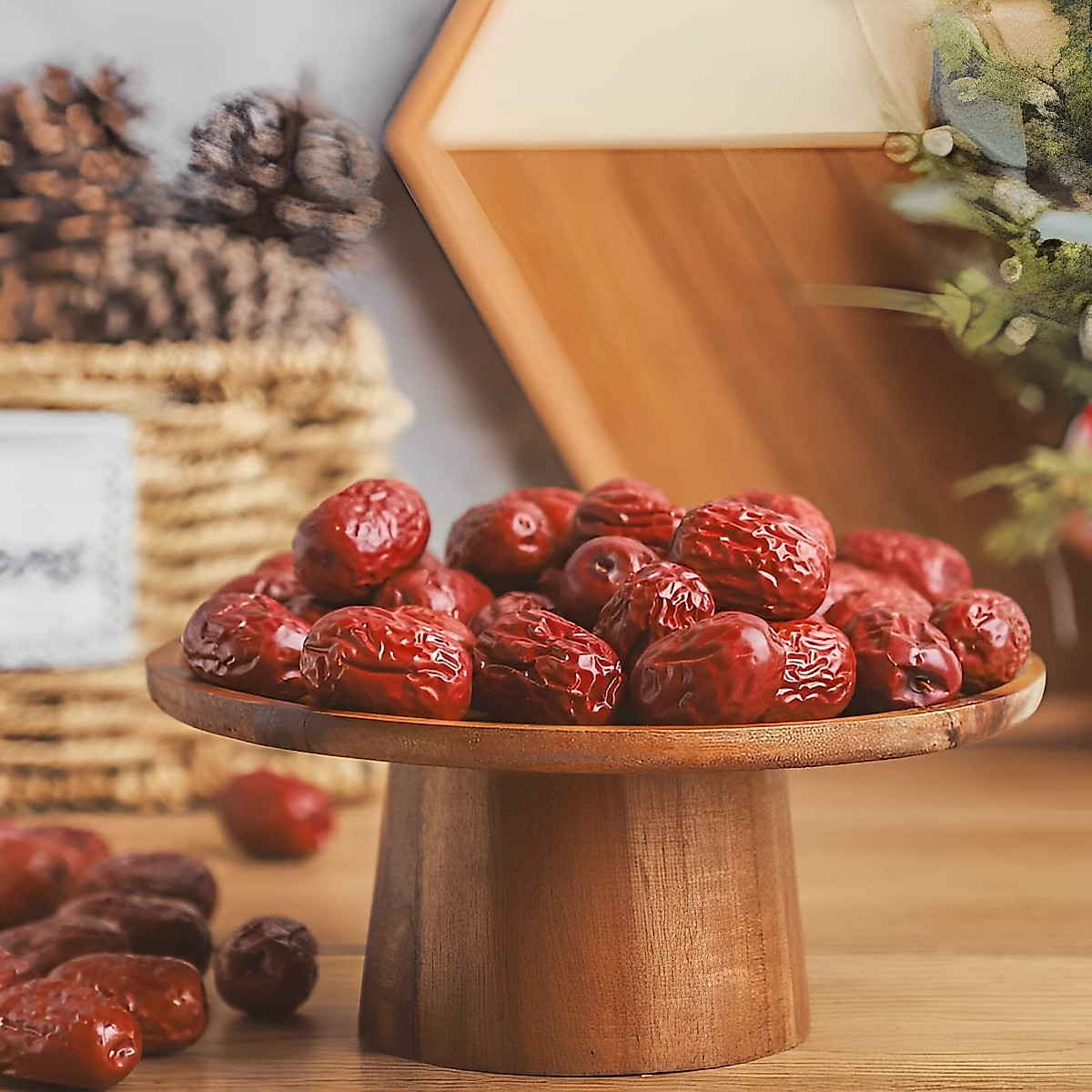 APEACHGIRL Red Dates, All Natural Dried Red Jujube, Snack, Dried Fruits, Tea, Healthy Dried Fruit, Non-GMO Grown Jujube | Net weight 10.58oz | Resealable Bag