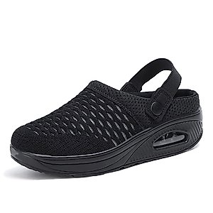 Hunonu Women Orthopedic Shoes for Diabetics Slide Sandals for Diabetic Edema Plantar Fasciitis ​Arthritis Swollen Fee Air Cushion Slip On Sandals