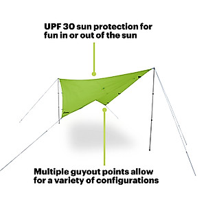 Eureka! Trail Fly Customizable Camping Tarp, 10 Feet, Jasmine Green