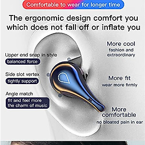 H3S Bluetooth 5.0 Wireless Earbuds IPX7 Waterproof TWS 9D HiFi Stereo Headphones in Ear Built in Mic Headset with 3500mAh Power Bank Mirror