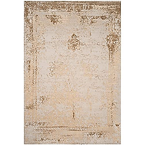 SAFAVIEH Classic Vintage Collection 8' x 10' Sand CLV125K Distressed Cotton Area Rug