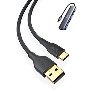 Bundle - 2Items：CableCreation USB A to USB C Cable 6ft + USB C Hub Multiport Adapter
