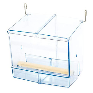 Birds LOVE Bird Feeder Seed Catcher Tray Hanging Cup Food Dish for Parrot Cage for Small Birds Lovebirds Cockatiels Canaries Sun Conures Blue