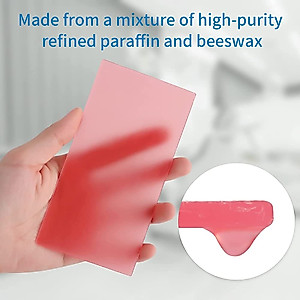 17Pcs Red Dental Wax Sheets, Base Plate Wax for Dentist, 1.3/2mm Thickness Casting Modeling Wax Sheets Supply for Modelling/Filling Oral Care,Denture Lab Equipment (480g)