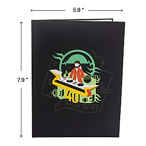 Ribbli 40th Birthday Party Handmade 3D Pop Up Card,Greeting Card,Happy Birthday Card,40 Birthday card,with Envelope