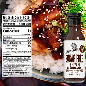G Hughes Sugar Free, Assorted Marinades - Gluten Free, Sugar Free Sauces and Marinades Gift Sets, Marinades for Meats, (1) Lemon Herb 12oz bottle (1) Teriyaki 13oz bottle & (1) Orange Ginger 13oz