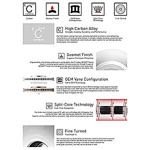 R1 Concepts Front Brakes and Rotors Kit |Front Brake Pads| Brake Rotors and Pads| Ceramic Brake Pads and Rotors |Hardware Kit |fits 2014-2021 Infiniti Q50, Q60, QX50