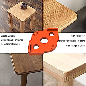 4 Pcs Set Radius Jig Router Templates, Radius Quick Jig for Woodworking, High Hardness ABS+CNC Jig Radius Corners R5 R10 R15 R20 R25 R30 R35 R40